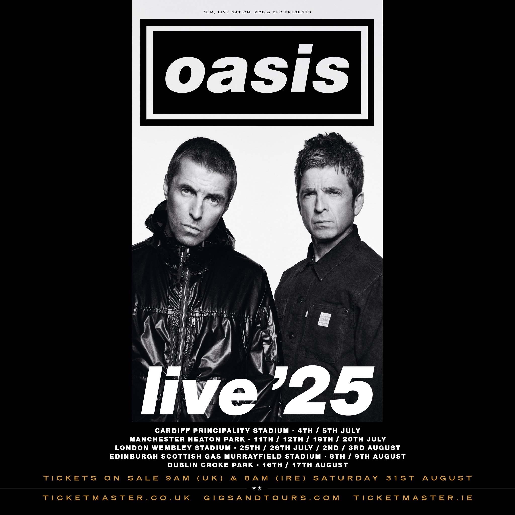 Oasis Europe Tour 2025 – FestivalsandTours.eu
