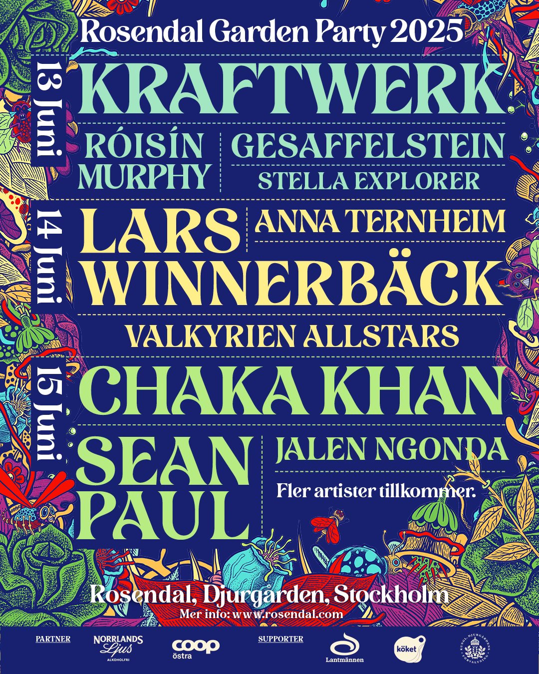 Rosendal Garden Party 2025: First Line-Up Announced - FestivalsandTours.eu