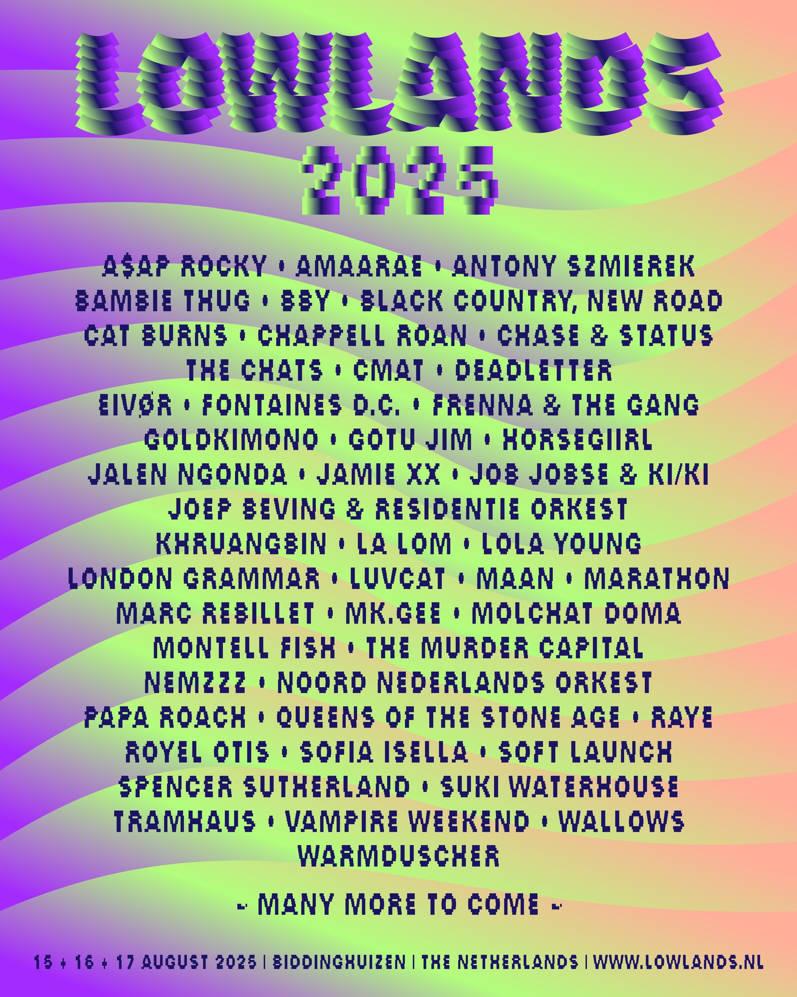 Lowlands 2025 Lineup Announcement: First 48 Artists Revealed ...